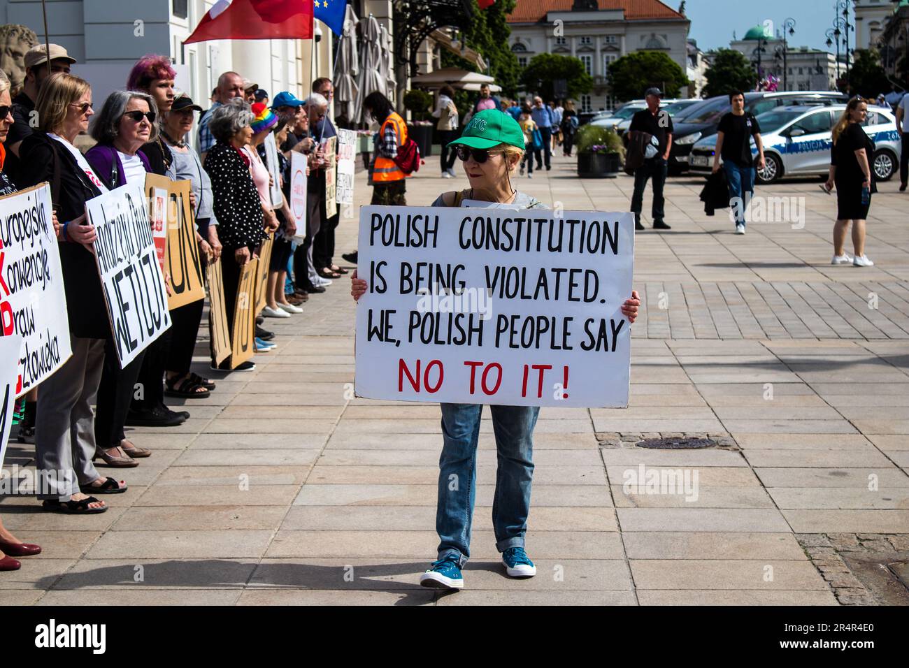 Political demonstration of protesters against the government and the ...