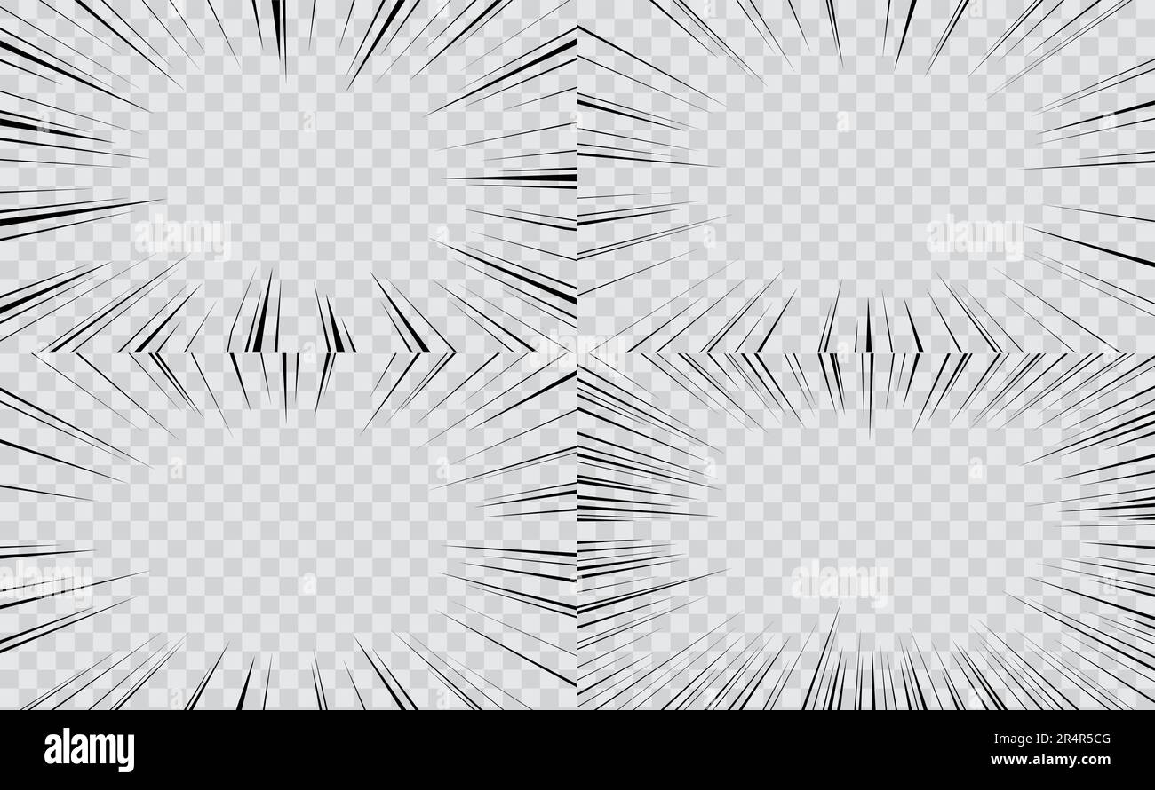 Manga transparent background. Comic explosion, motion. Comic book ...