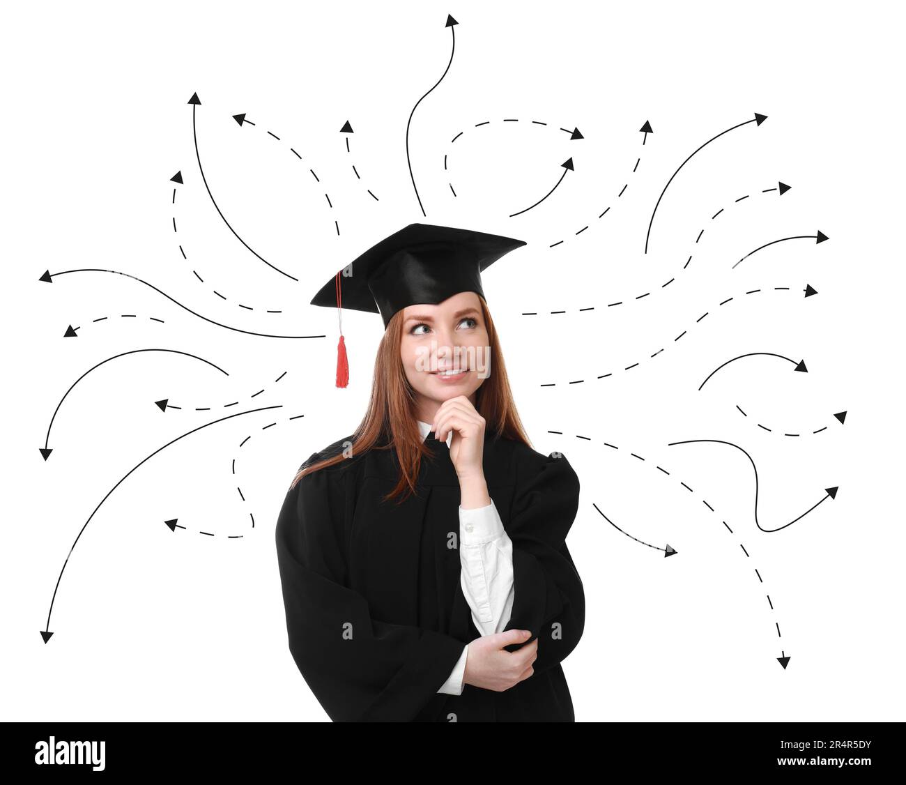 Choice in profession or other areas of life, concept. Making decision ...