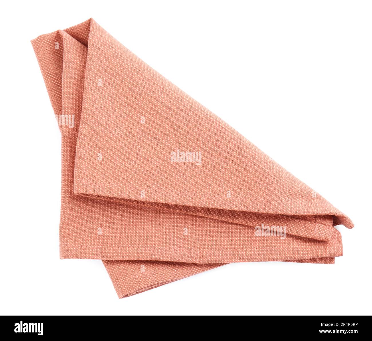 Stylish color fabric napkin isolated on white, top view Stock Photo - Alamy