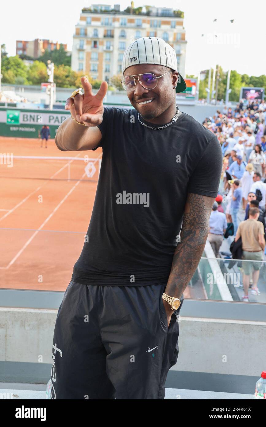 Paris, France. 29th May, 2023. Jason Aaron Mills aka IDK in the stands ...