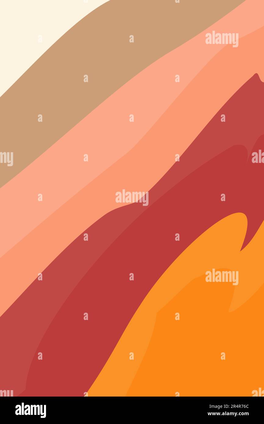 Abstract background texture of wavy lines in trendy autumn pale shades ...