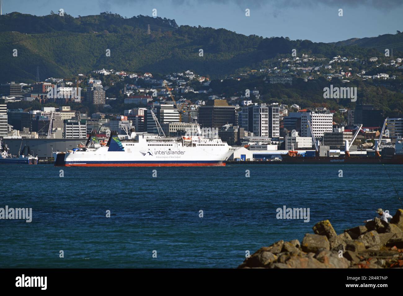 WELLINGTON, NEW ZEALAND, MAY 16, 2023:The Interislander ferry Atarere ...