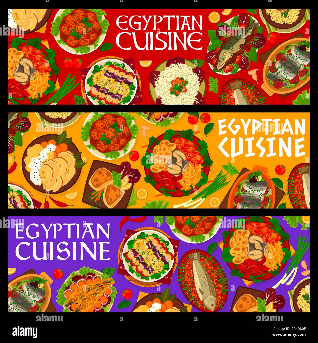 Egyptian seafood rice Stock Vector Images - Alamy