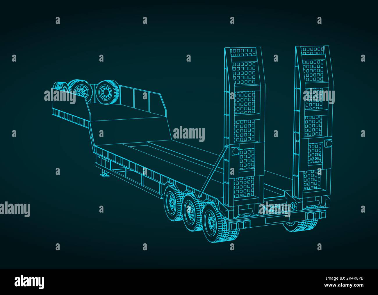 3 axle trailer Stock Vector Images - Alamy