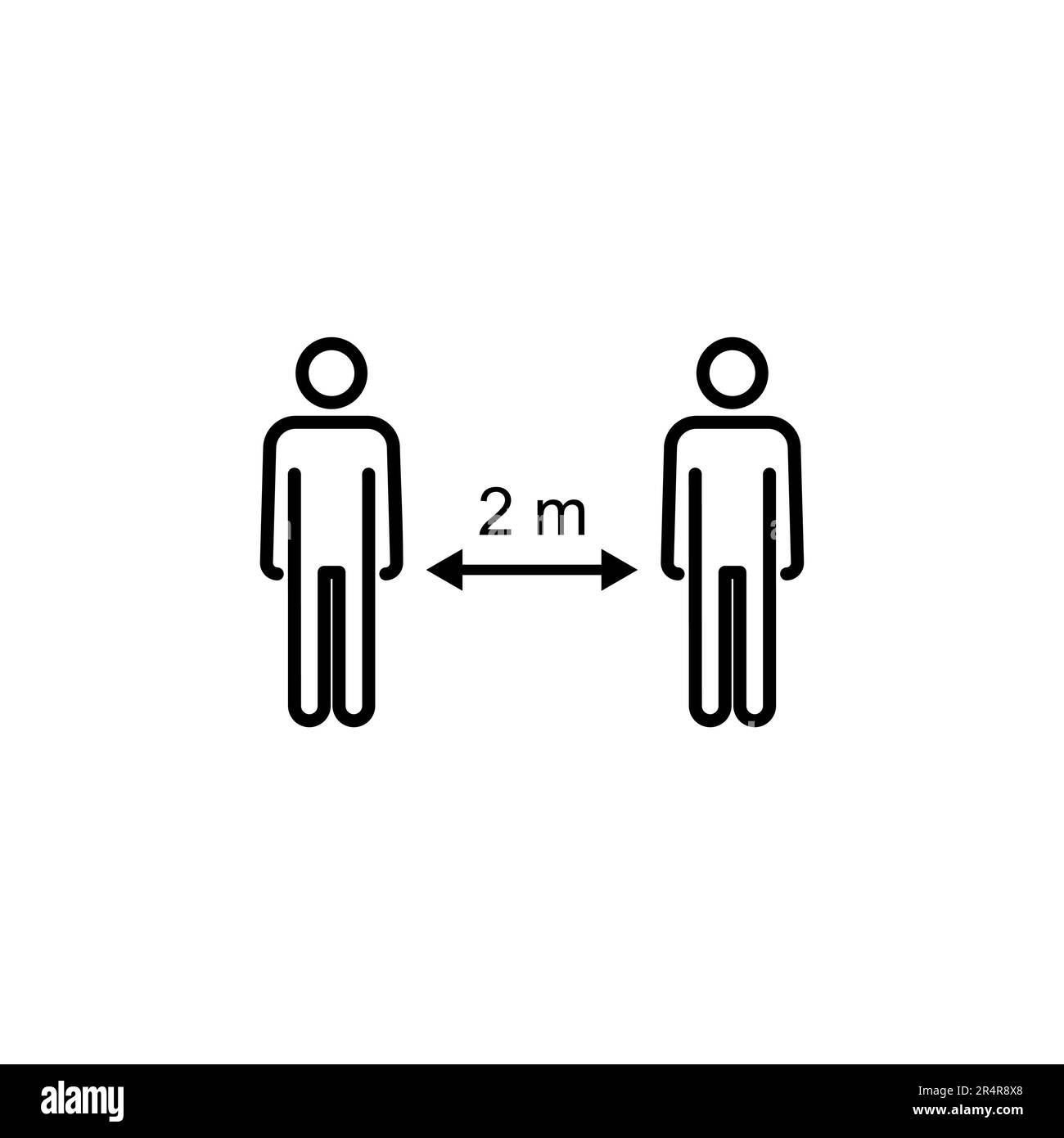 Social distance icon vector. social distancing icon. self quarantine ...