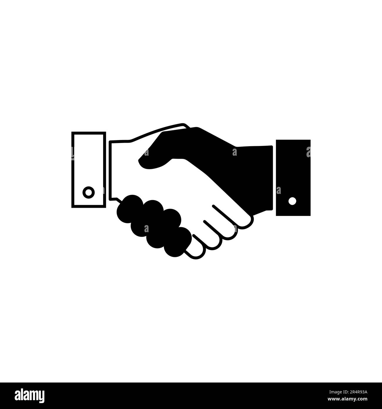 Handshake icon vector. business handshake. contact agreement Stock ...