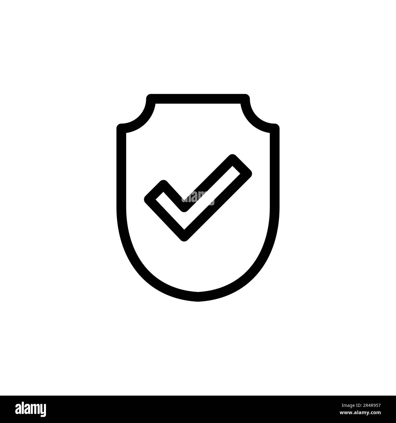 Shield check mark icon vector. Protection approve sign. Safe icon ...