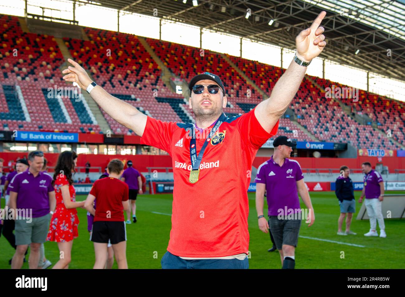 Limerick, Ireland. 29th May, 2023. Tadgh Beirne celebrates during ...