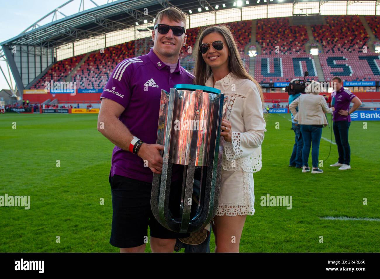 Limerick, Ireland. 30th May, 2023. Rory Scannell with his partner poses ...
