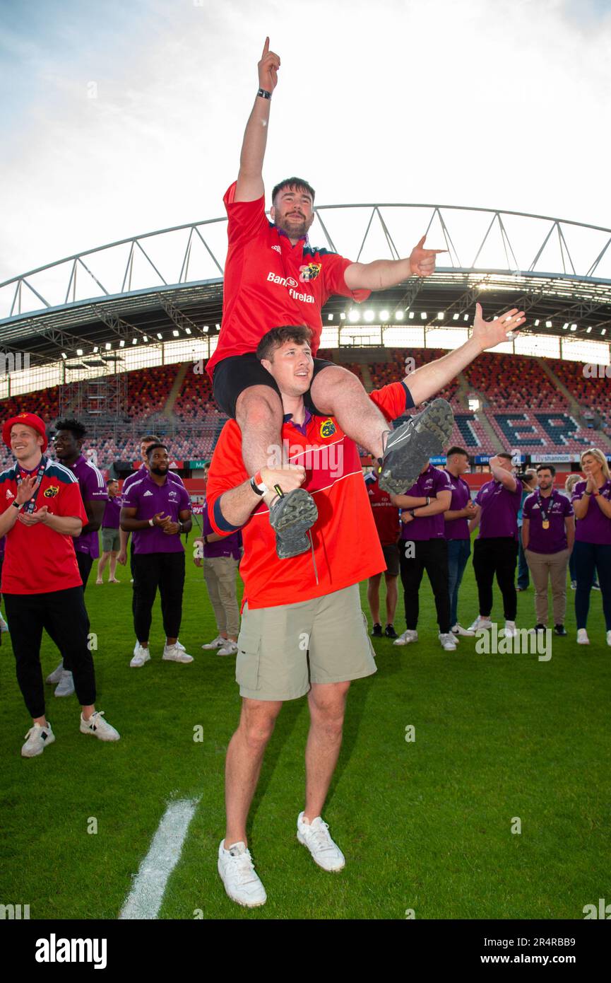 Limerick, Ireland. 29th May, 2023. Tom Ahern and John Hodnett celebrate ...