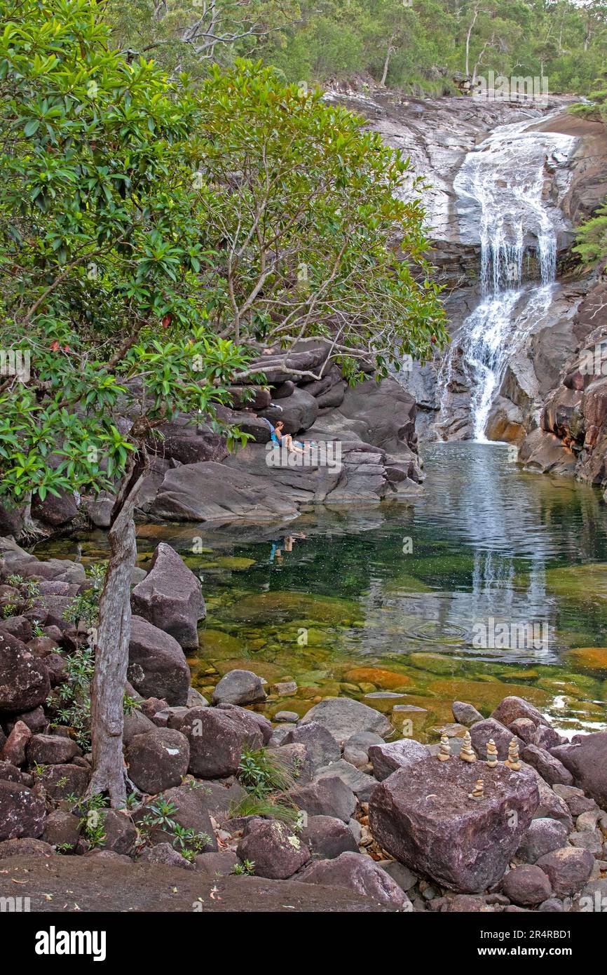 Mulligan Falls, Hinchinbrook Island Stock Photo - Alamy