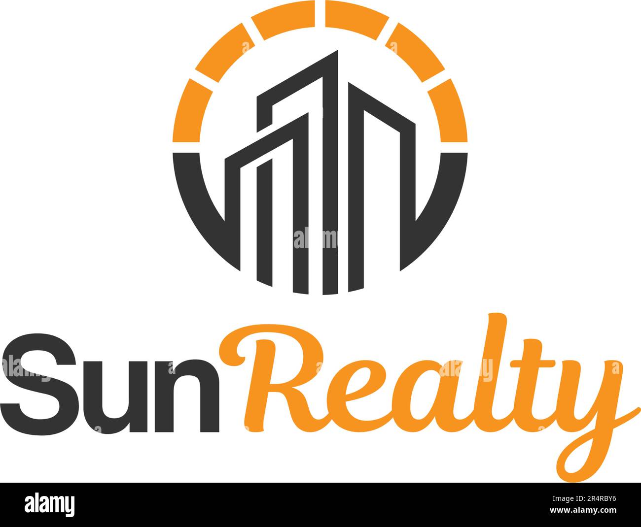 Modern Sun Realty Building Real Estate logo design Stock Vector Image ...