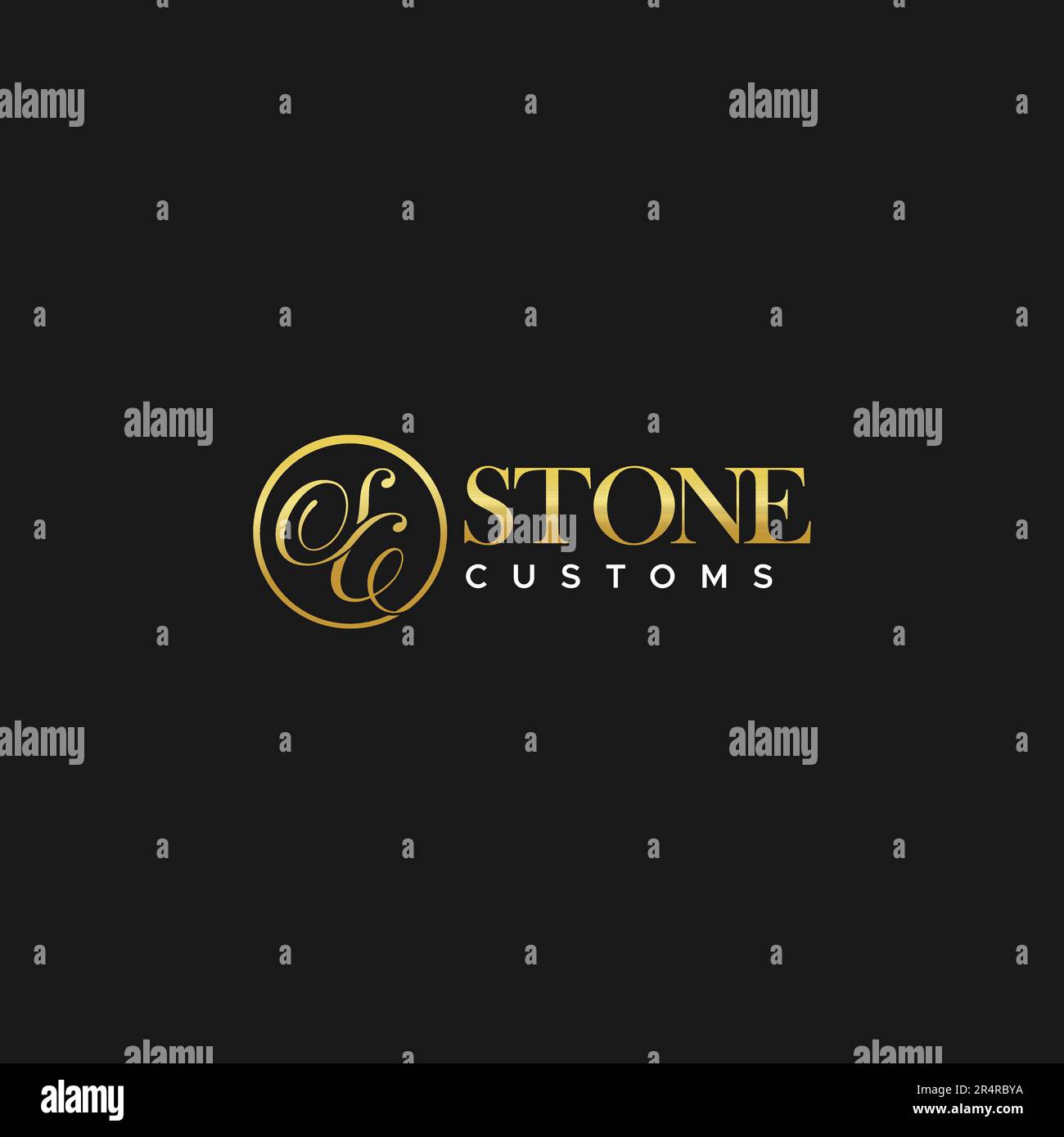 Flat Letter Mark Initial STONE CUSTOMS logo design Stock Vector Image ... Flat Letter Mark Initial STONE CUSTOMS logo design Stock Vector Image ...