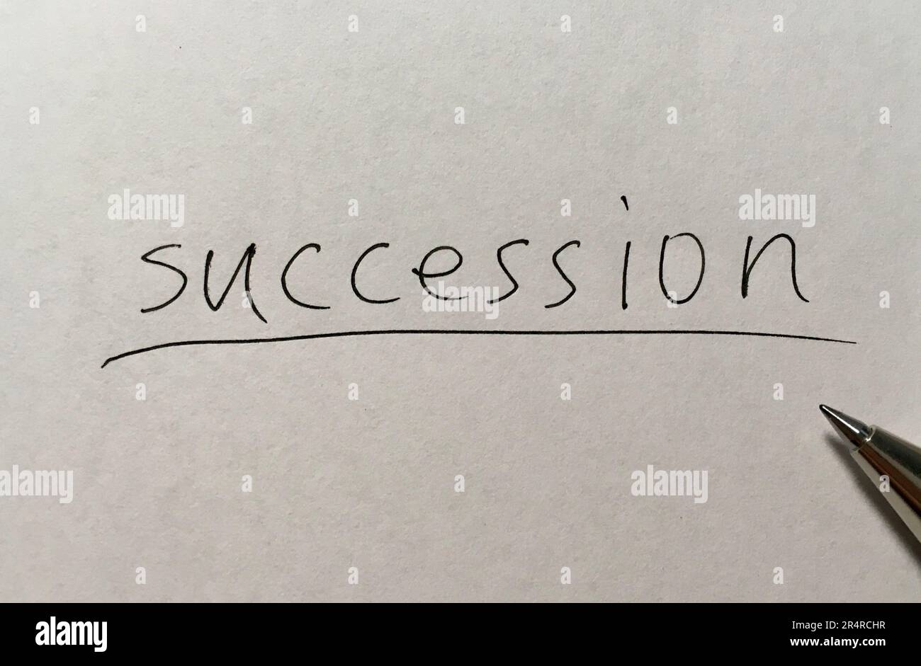 Succession concept word on paper background Stock Photo - Alamy