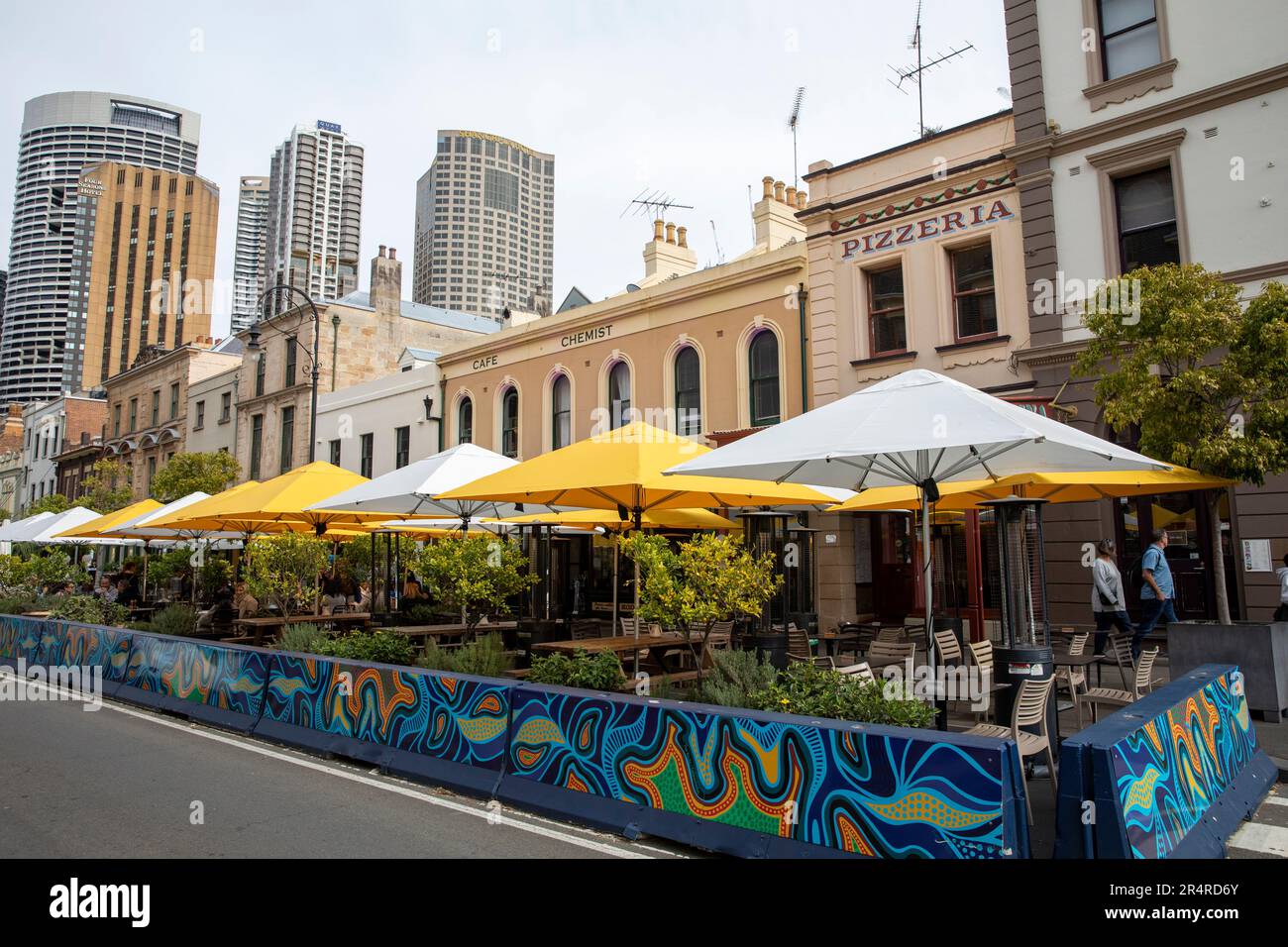 The Rocks area Sydney city centre Australia,2023, with restaurant ...