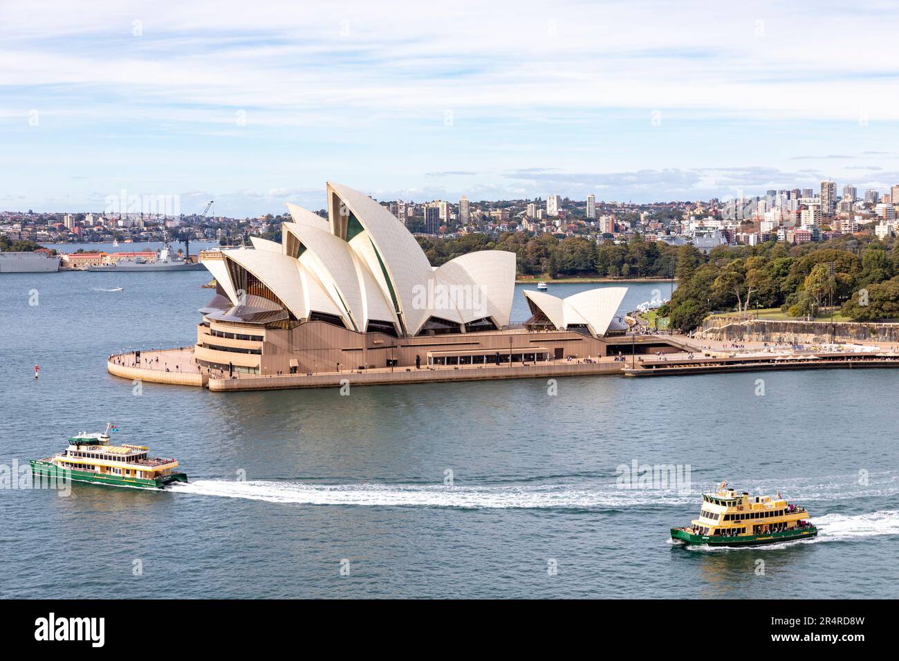 Sydney ferries on the harbour pass Sydney Opera House, Sydney,NSW ...