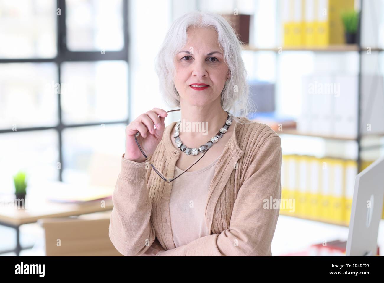 Greyhaired senior hi-res stock photography and images - Alamy