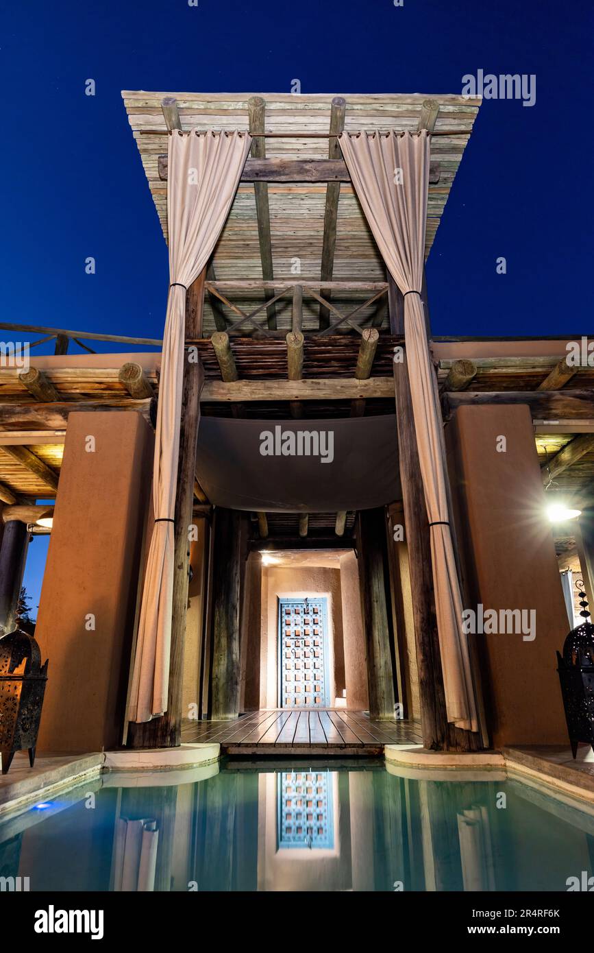 Central courtyard at Onguma The Fort, Onguma Game Reserve, Namibia ...