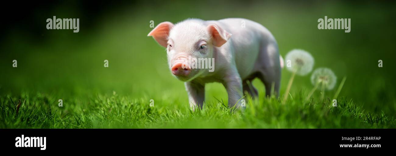 Newborn piglet on spring hi-res stock photography and images - Alamy