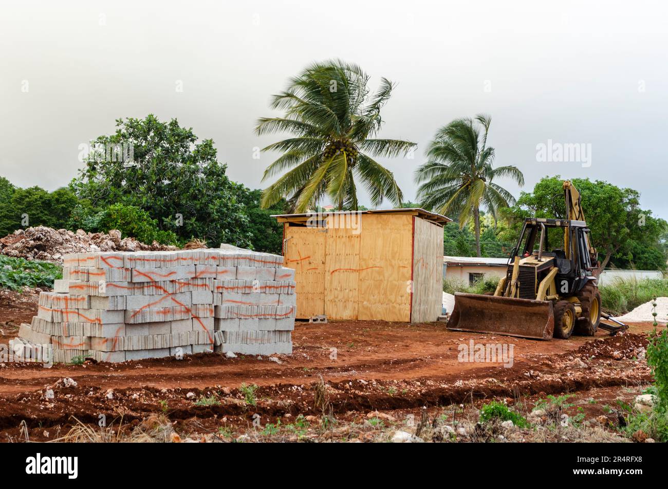 Building Blocks on Construction Site Stock Photo - Alamy