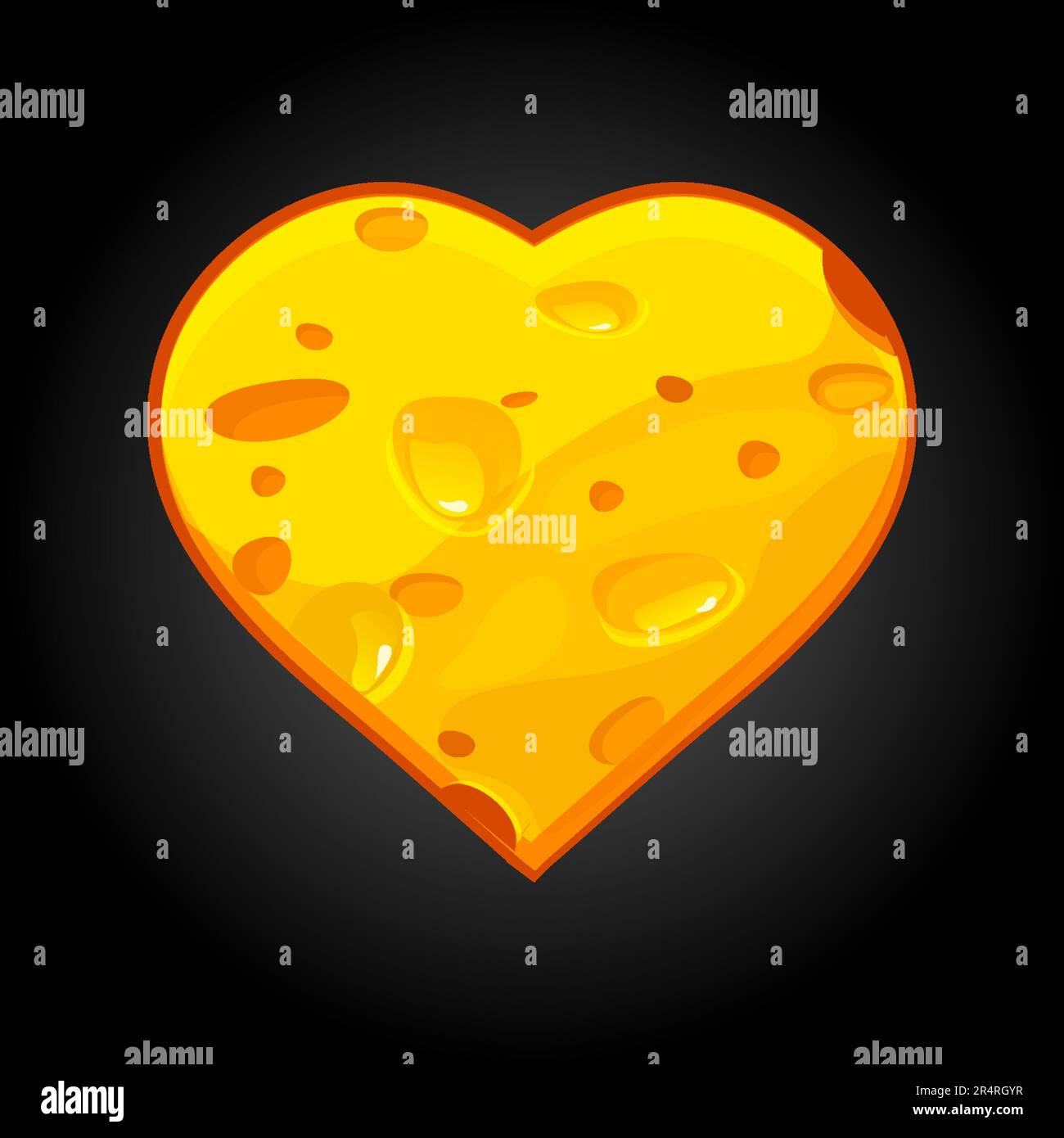 Heart Suit Symbol in cheese texture. Cartoon spades icon Stock Vector ...