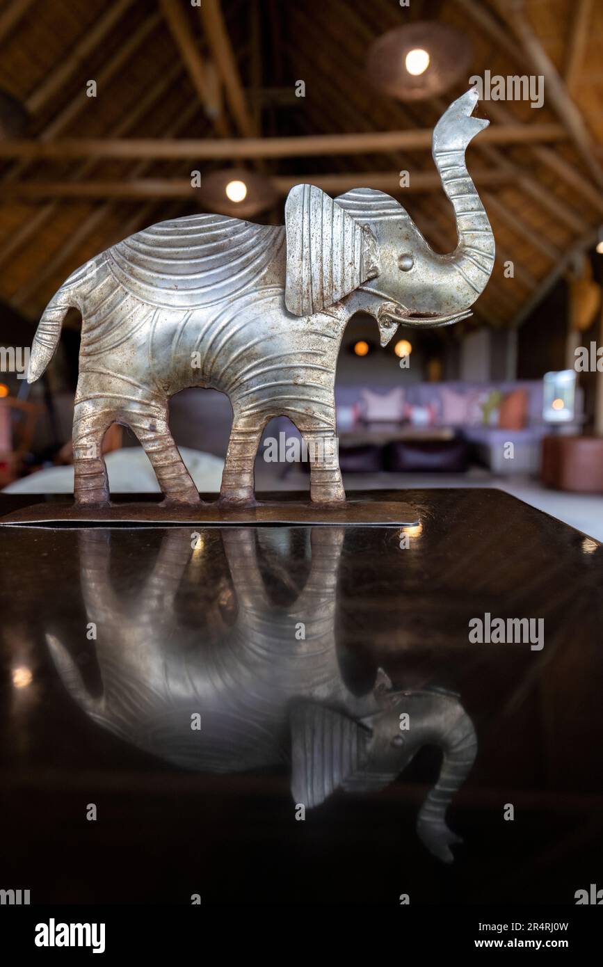 Elephant statue - Onguma Bush Camp, Onguma Game Reserve, Namibia ...