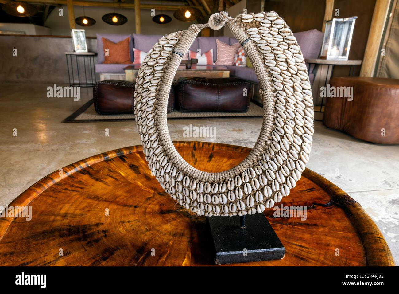 Decorative African cowrie shell necklace at Onguma Bush Camp - Onguma ...