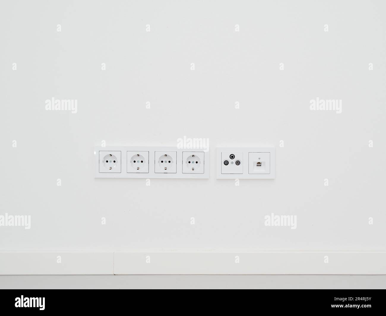Modern sockets in the wall. Multifunctional socket with internet ...