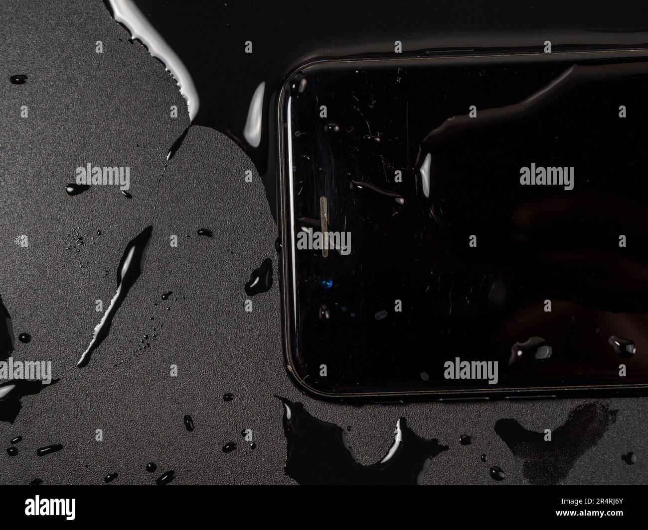 Water has been spilled on the Smartphone. The smartphone fell into the ...