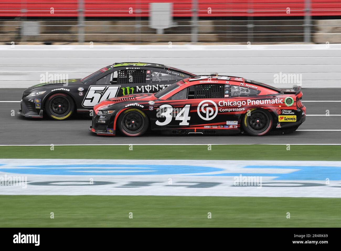 CHARLOTTE, NC - MAY 29: Michael McDowell (#34 Front Row Motorsports Chicago Pneumatic ...