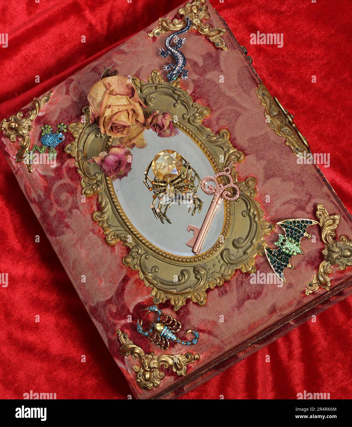 Antique Victorian Era Book With Colorful Gemstones added. Fairy Tale ...