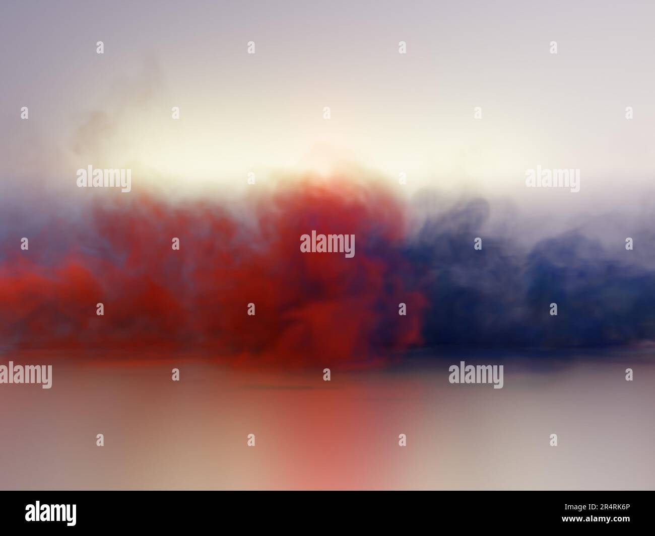 Puffs of red blue smoke on a white background. 3d illustration Stock ...
