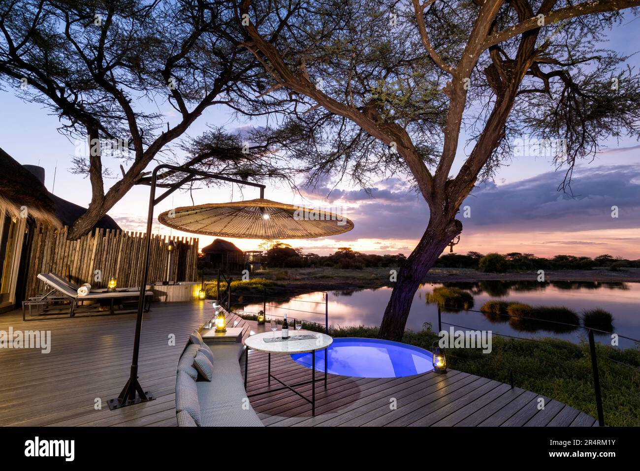 Sunset view from a luxury suite at Onguma Camp Kala - Onguma Game ...