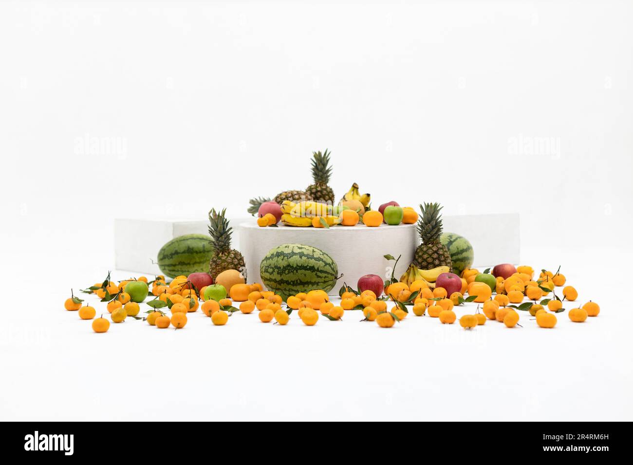 Fruits in white background Stock Photo - Alamy