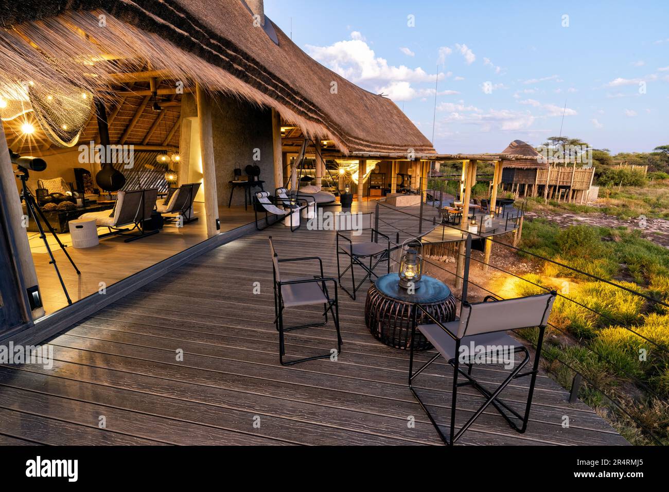 Outside deck at Onguma Camp Kala - Onguma Game Reserve, Namibia, Africa Stock Photo - Alamy