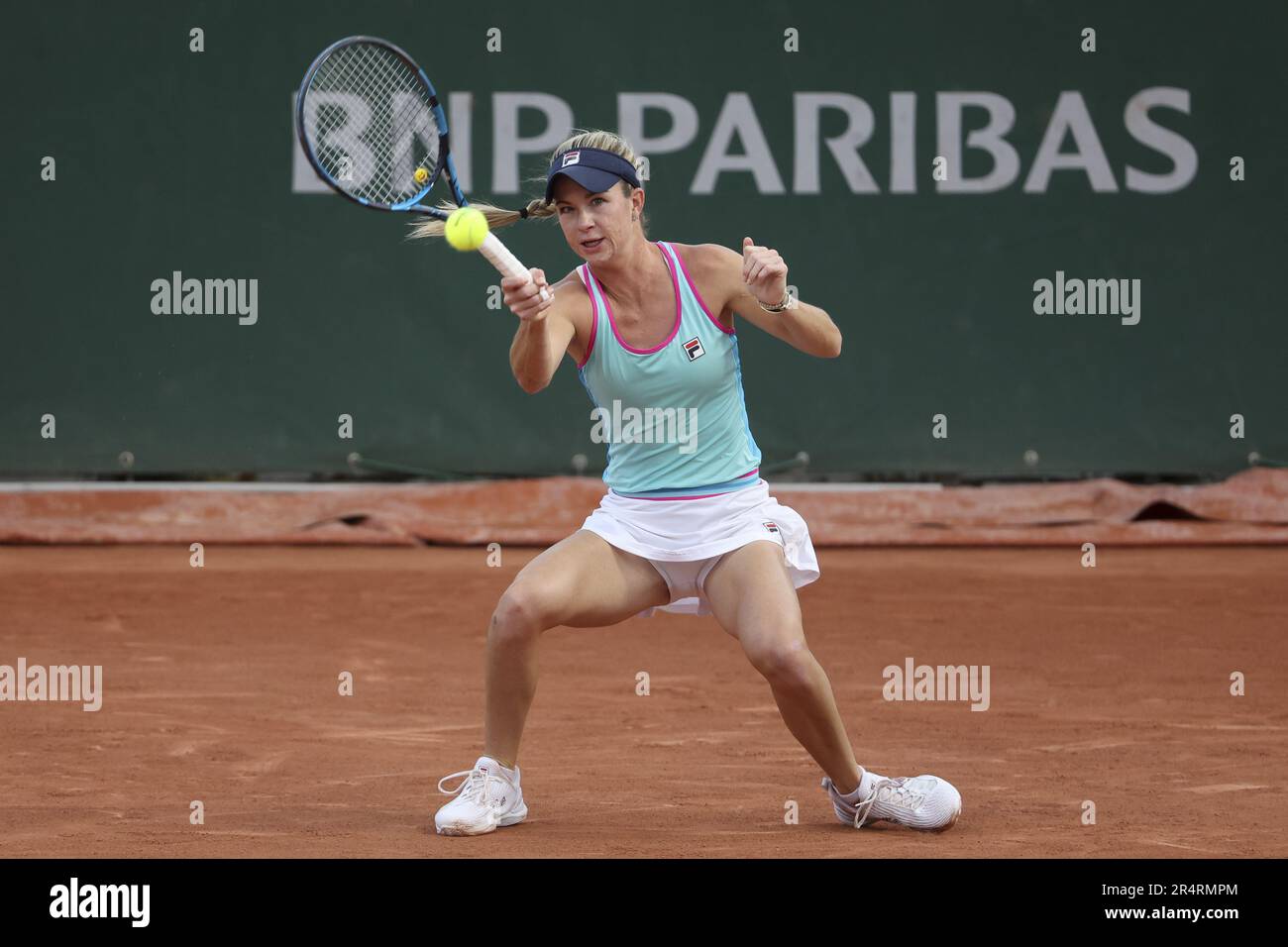 Elizabeth Mandlik of USA during day 2 of the 2023 French Open, Roland ...