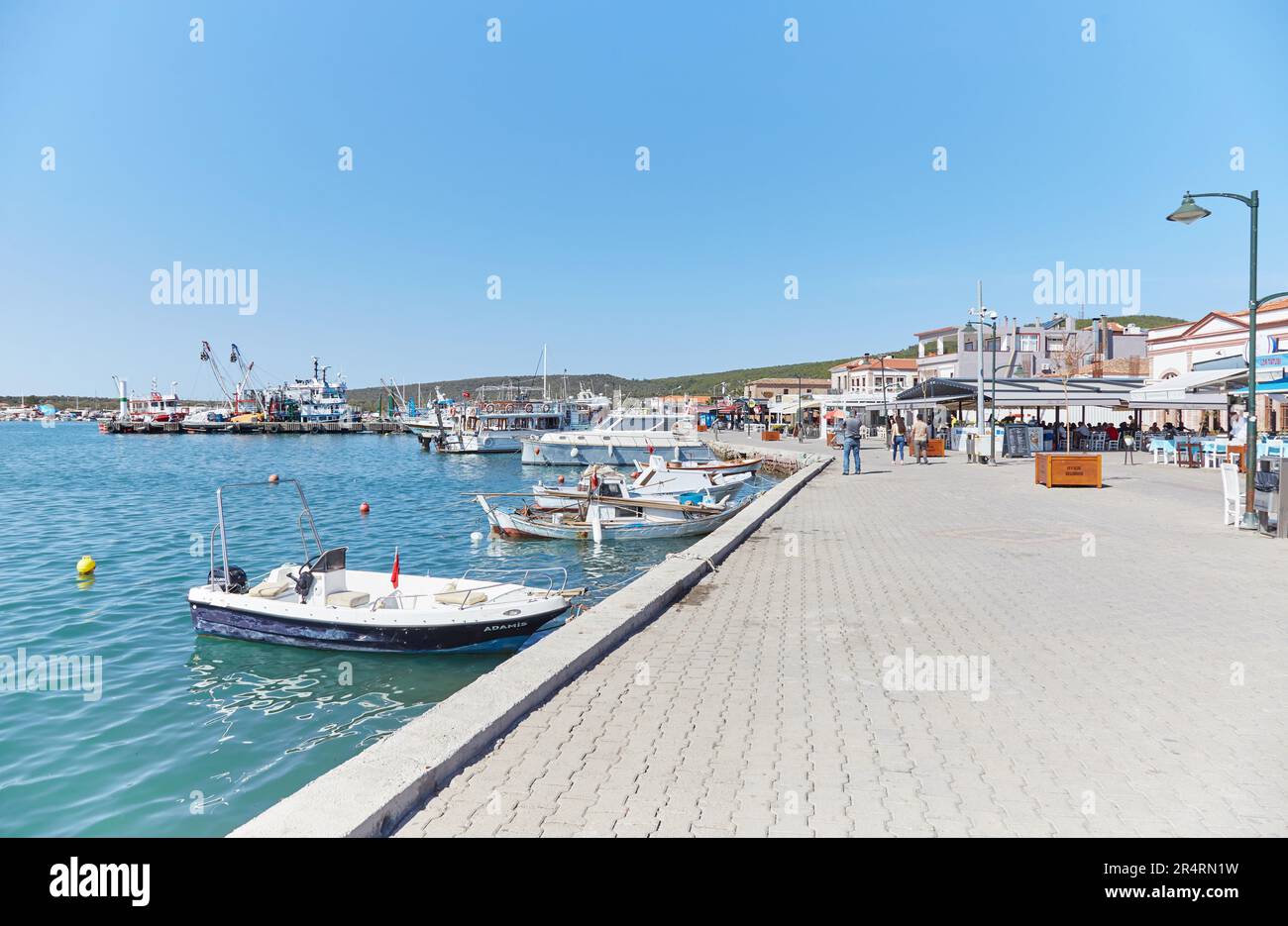 The scenic Cunda Island outside of Ayvalik, Turkey is a Greek town that ...