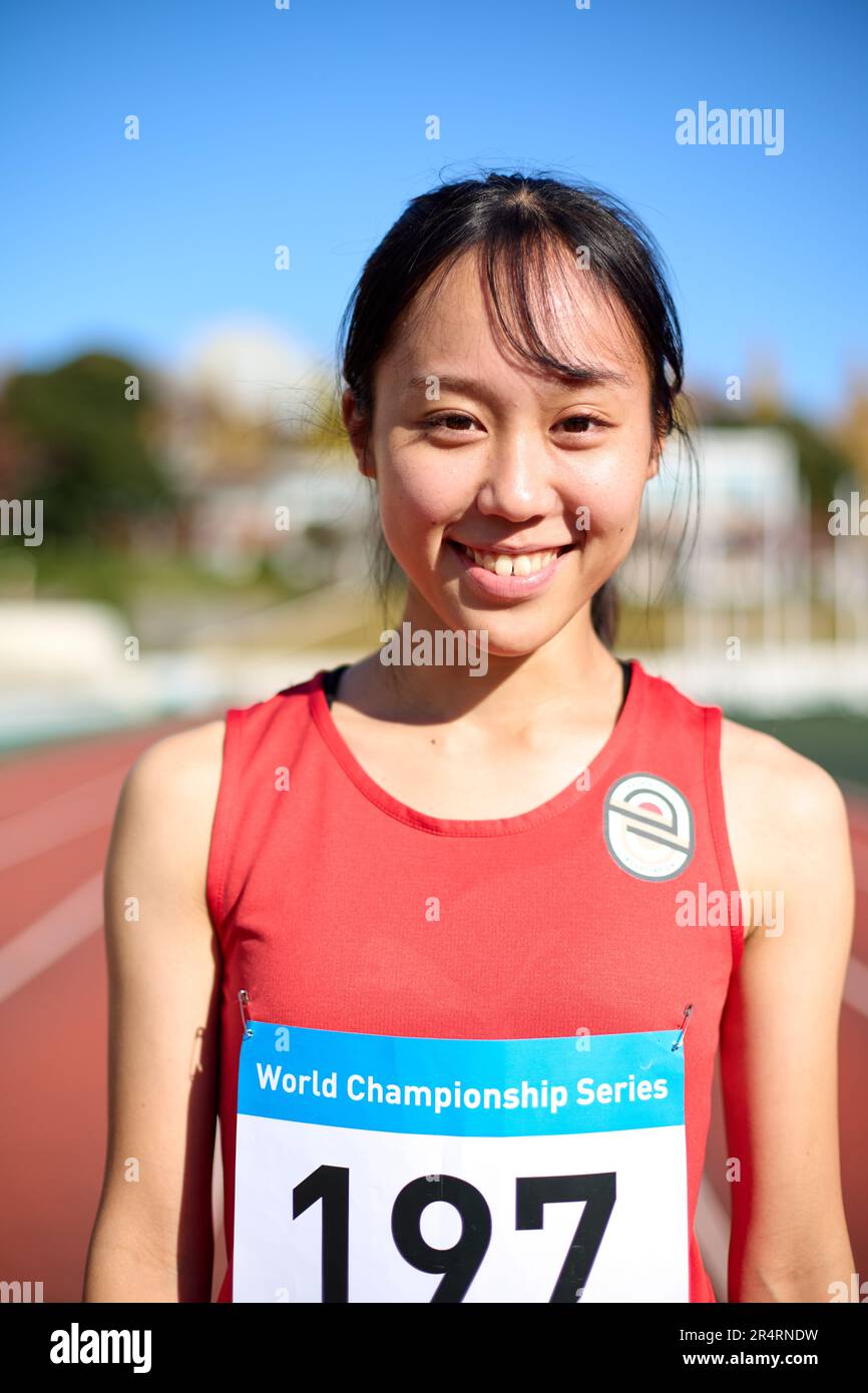 Japanese athlete portrait Stock Photo - Alamy