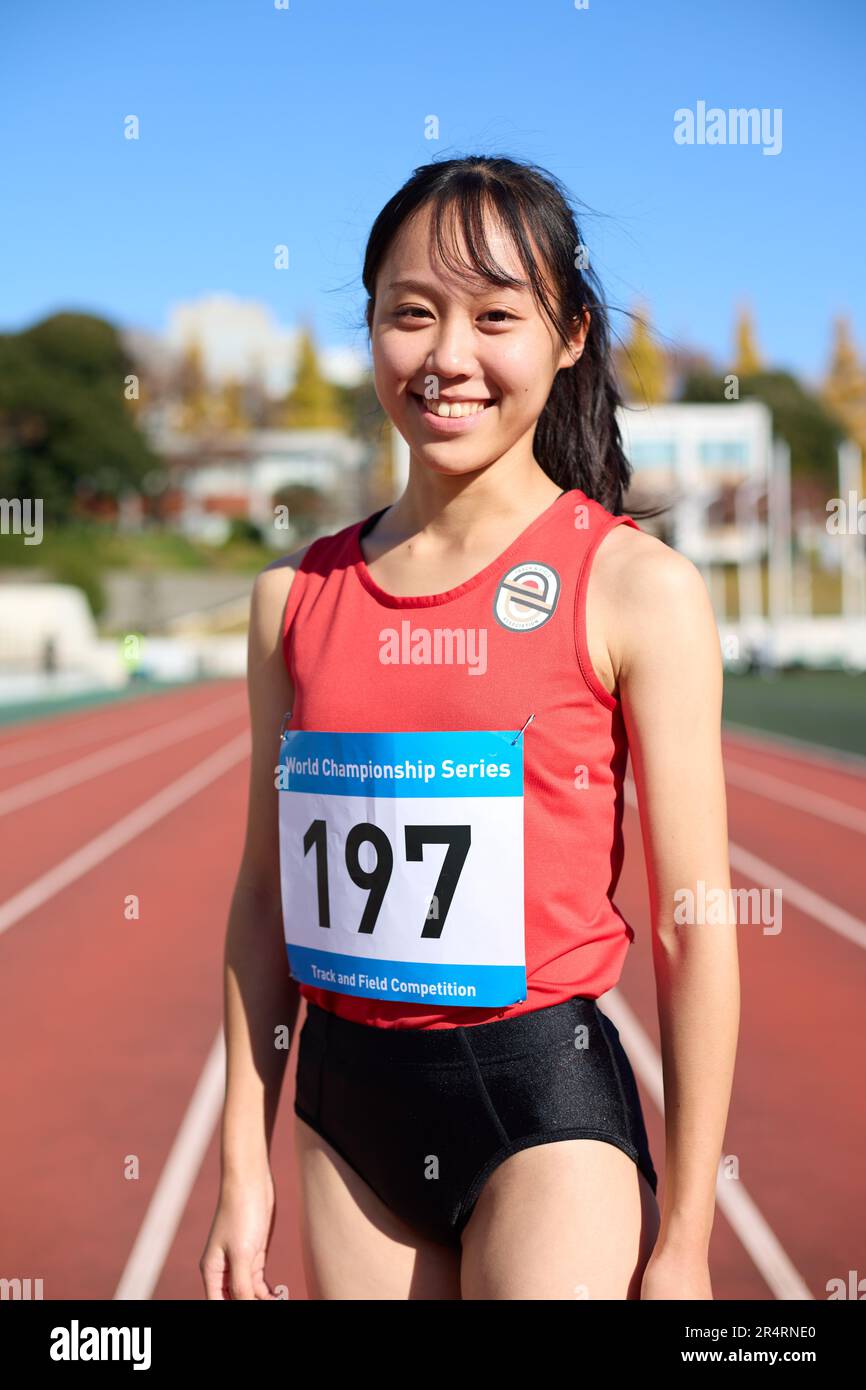 Japanese athlete portrait Stock Photo - Alamy