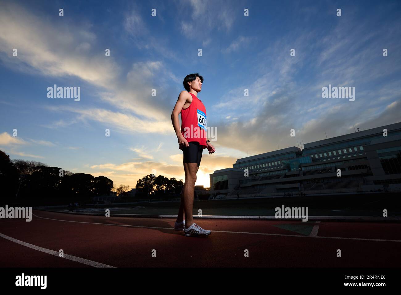 Japanese athletes running on track Stock Photo - Alamy