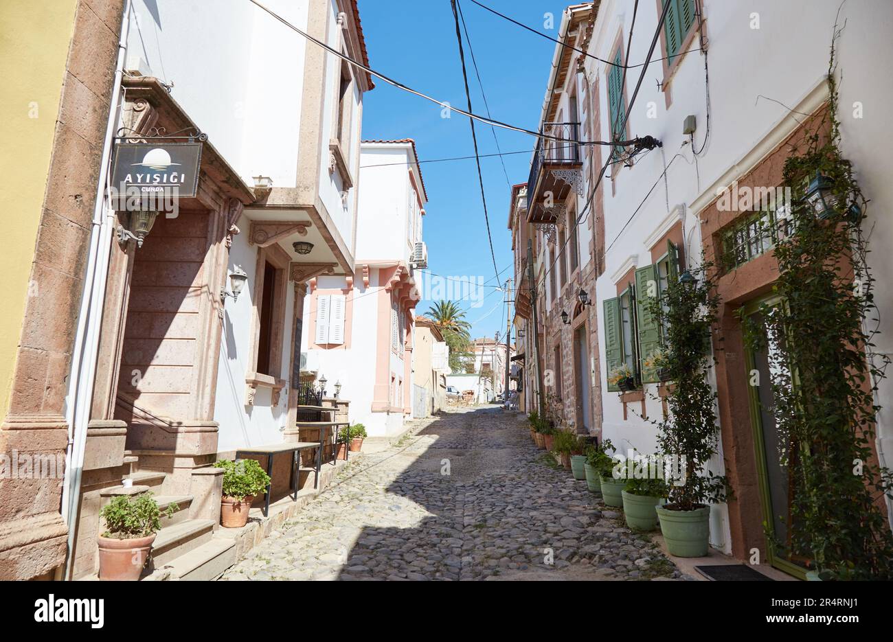 The scenic Cunda Island outside of Ayvalik, Turkey is a Greek town that ...