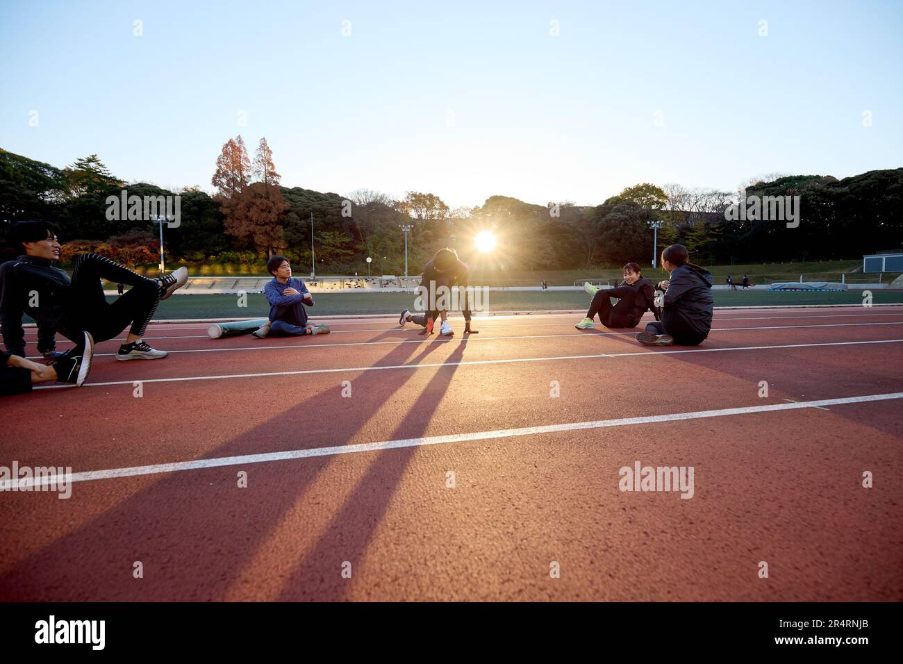 Japanese athletes training Stock Photo - Alamy