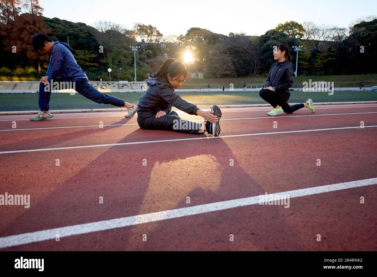 Japanese athletes training Stock Photo - Alamy