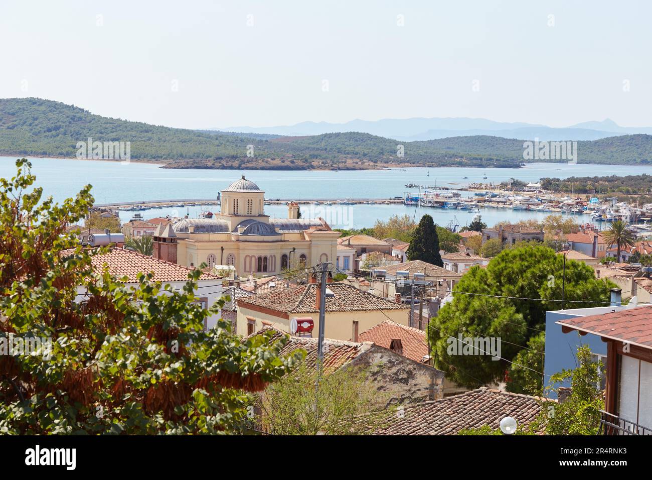 The scenic Cunda Island outside of Ayvalik, Turkey is a Greek town that ...