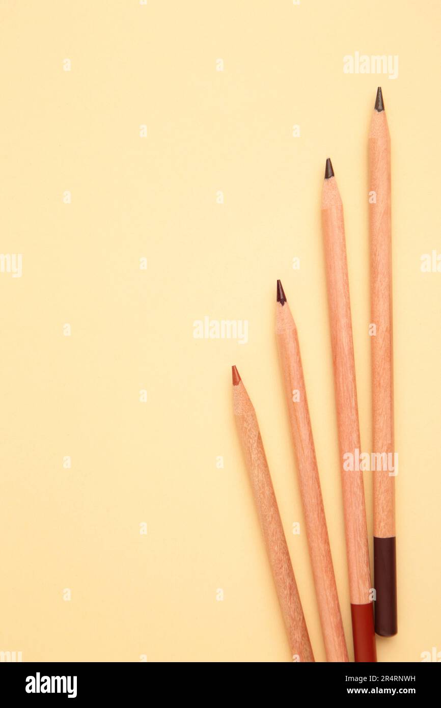 Palette beige pencil hi-res stock photography and images - Alamy