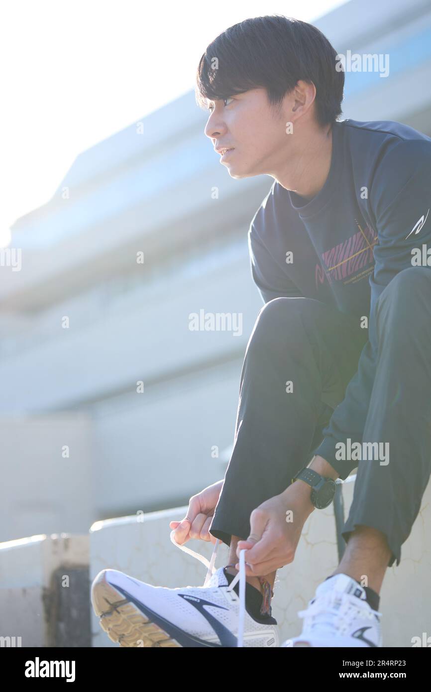Japanese athlete training Stock Photo - Alamy