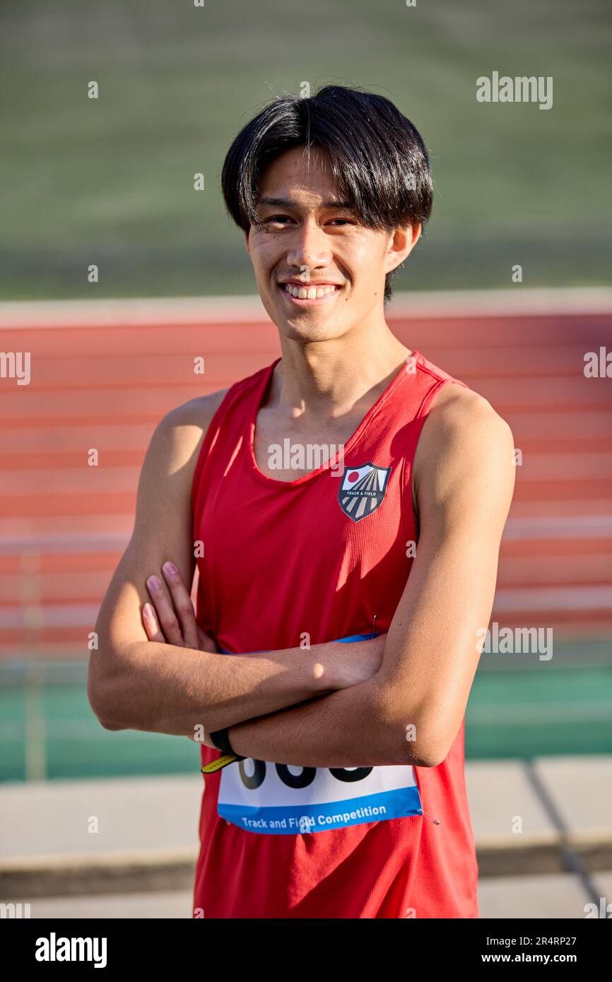 Japanese athlete portrait Stock Photo - Alamy