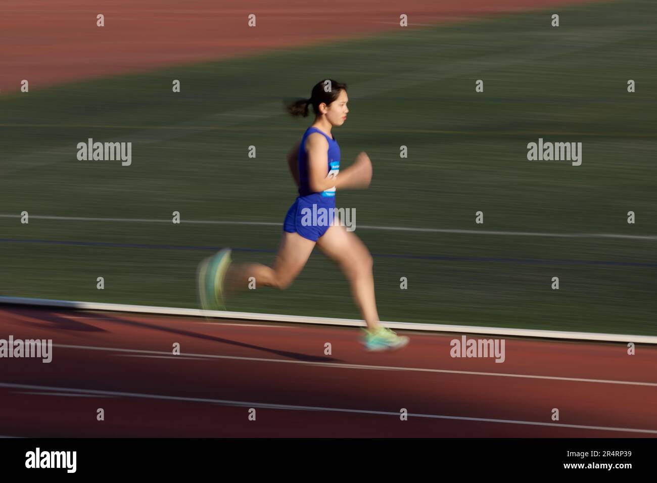 Japanese athletes running on track Stock Photo - Alamy