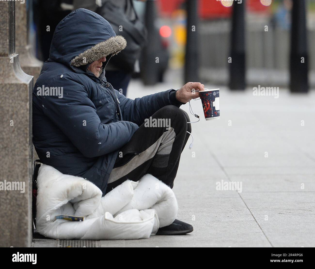 File photo dated 16/01/202 of a homeless person, as workers at homeless ...
